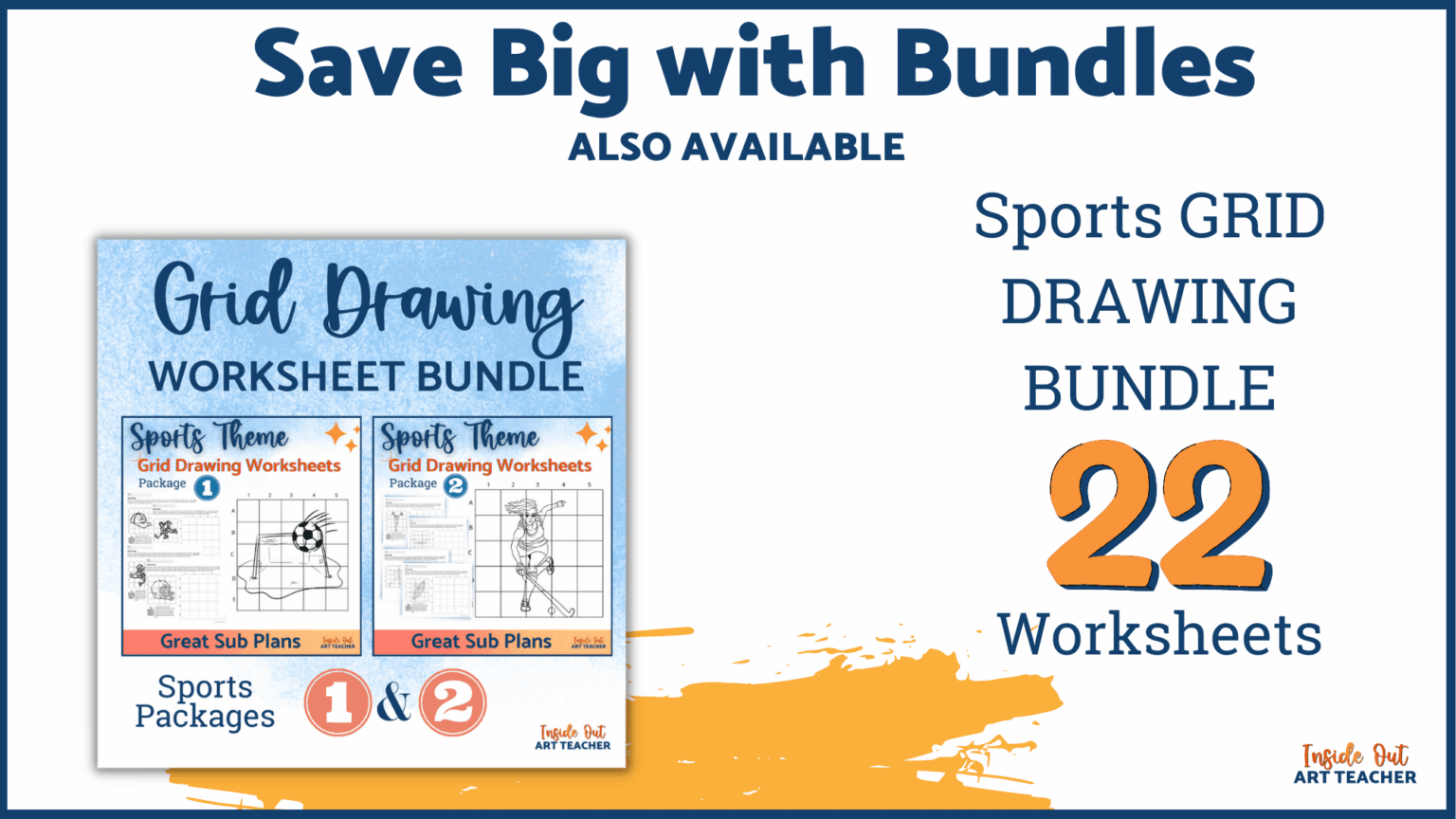 ART WORKSHEET/SUB PLAN: Mystery Scramble Grid Drawing | Inside Out Art ...