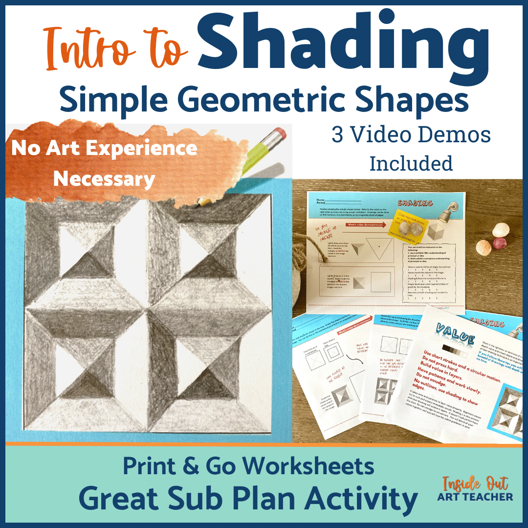 Middle School Or High School Art Lesson Beginner Shading Worksheets