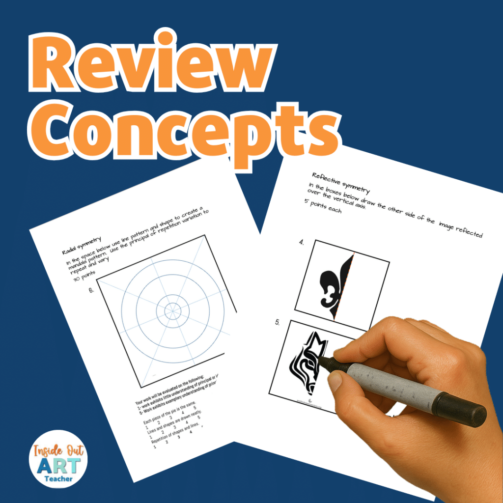 High School Visual Art Exam Mid and Final | Worksheet Sub Plan