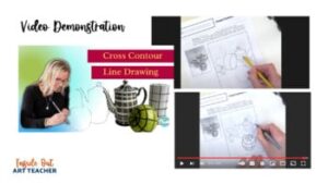 Contour Line Drawing Worksheets - Middle School Art - High School Art ...