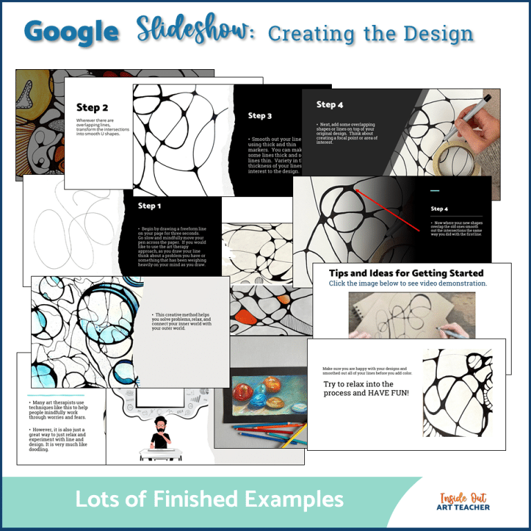 Neurographic Art Easy Doodle Drawing Project: Color Theory | Inside Out ...