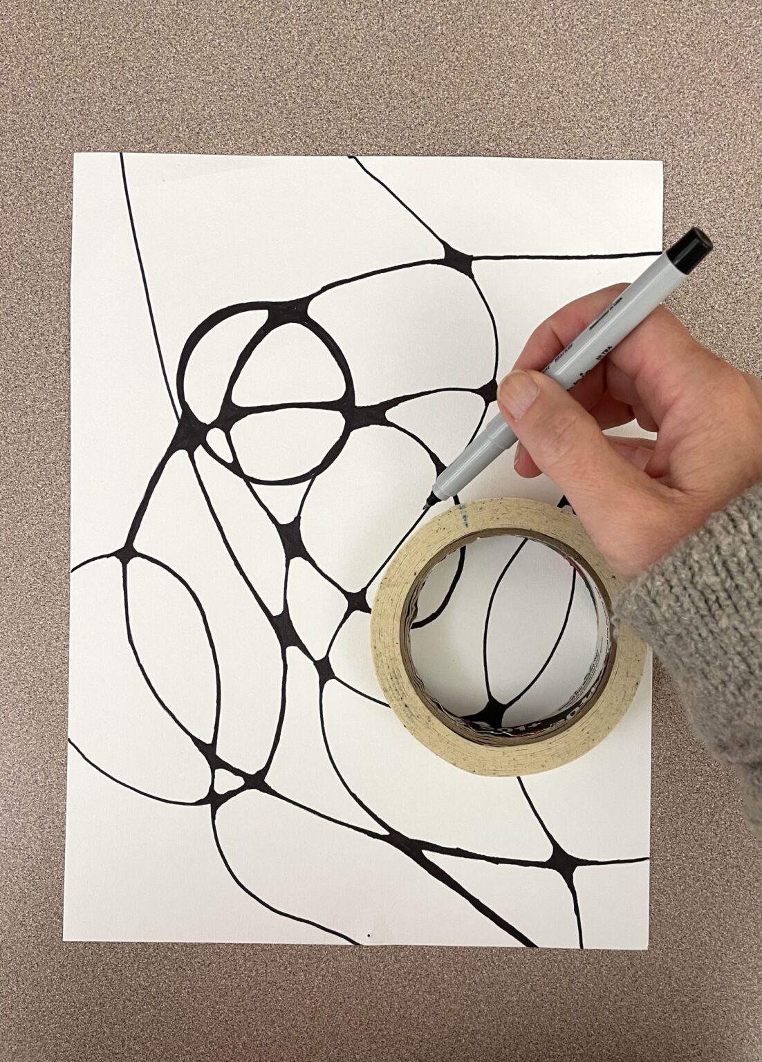 Neurographic Art Lesson for Middle & High School (With X-Grid Drawing ...