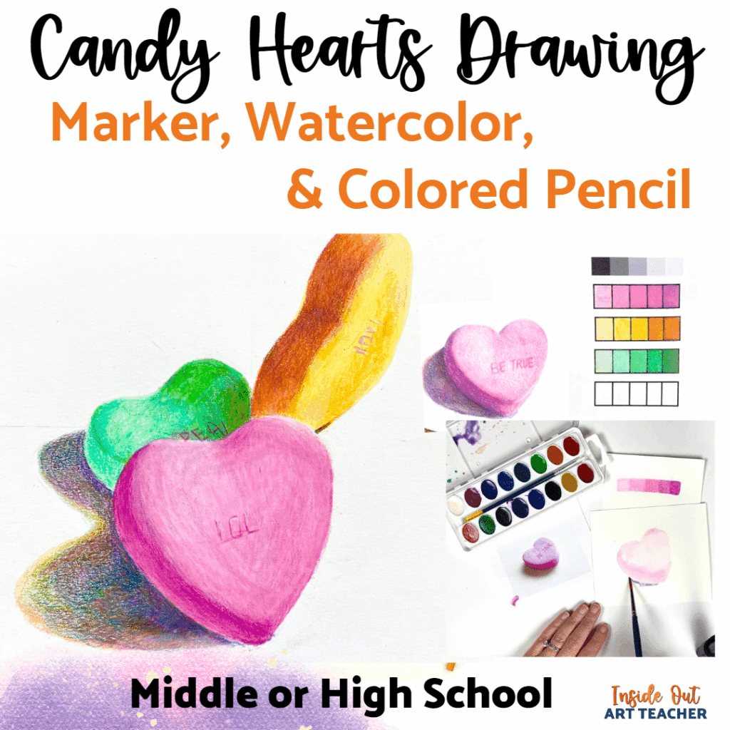 Spread Love with Art: Valentine's Day Candy Heart Drawing Lesson ...