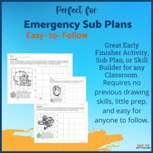 HIGH SCHOOL SUB PLAN/WORKSHEET: Grid Drawing Worksheets Sports Theme ...
