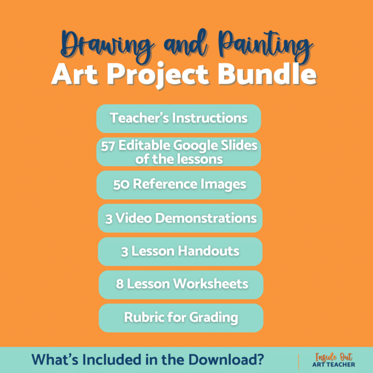 Drawing and Painting Art Project Bundle - High School Visual Art and ...