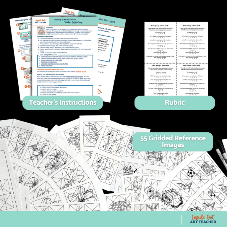 Neurographic Art Easy Doodle Drawing High School Art Bundle