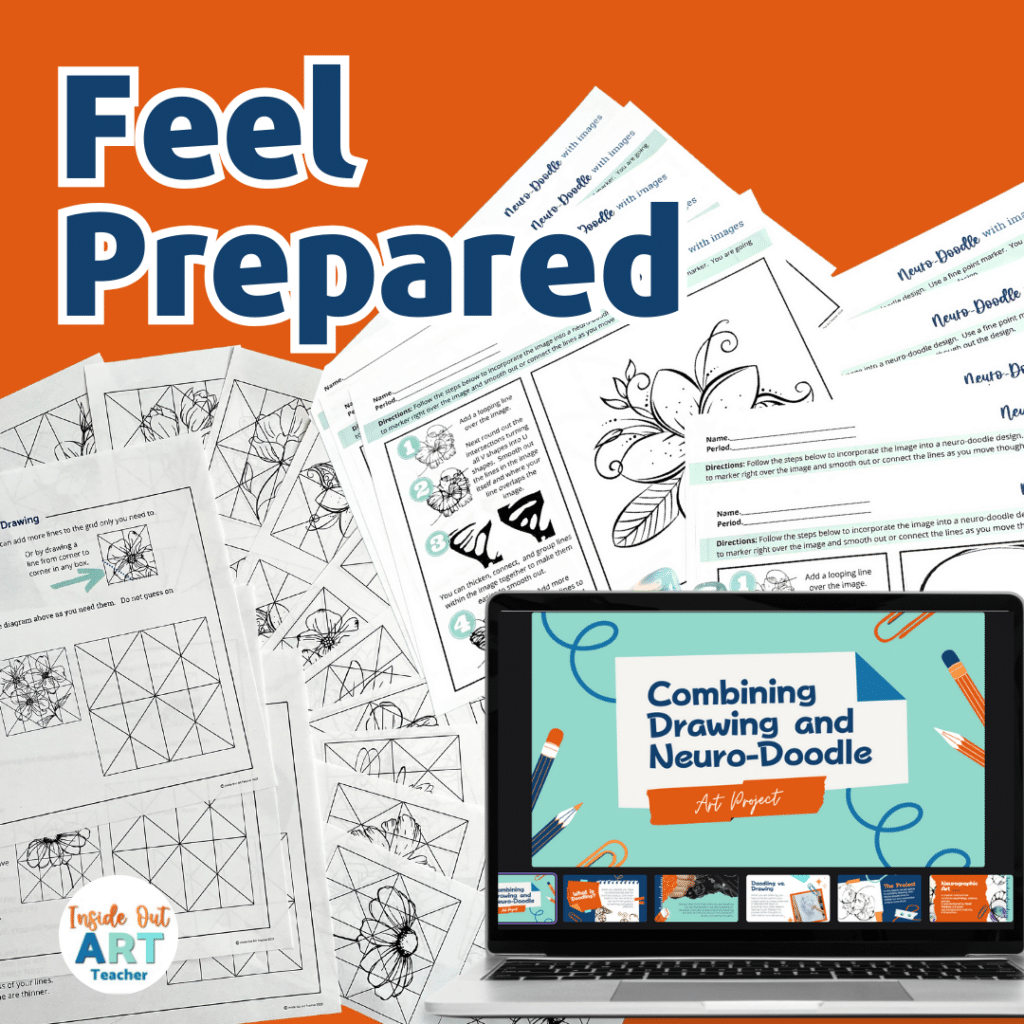 Neurographic Art Easy Doodle Drawing Project High School Art Lesson ...