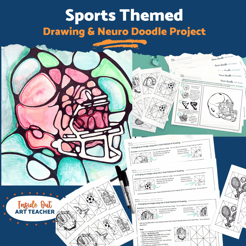 Neurographic Art Easy Doodle Drawing Project : Sports