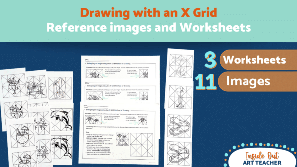 Neurographic Art Worksheet Summer - Easy Doodle Gridded Reference