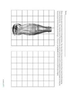 ART WORKSHEET - SUB PLAN - Grid Drawing with Shading - High School ...