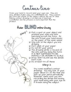 Contour Line Drawing Slideshow and Handout - High School Art - Middle ...