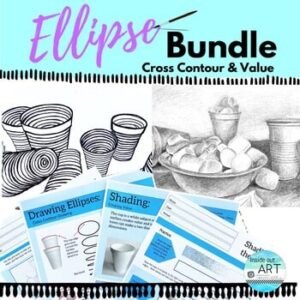 Drawing Ellipses Bundle - High School Art Lesson - Middle School Visual ...