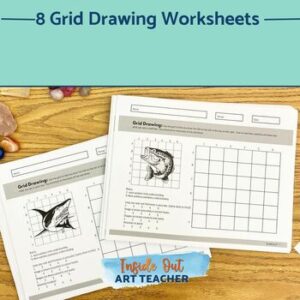 ART WORKSHEETS - SUB PLAN -Grid Drawing Worksheets - Middle or High ...