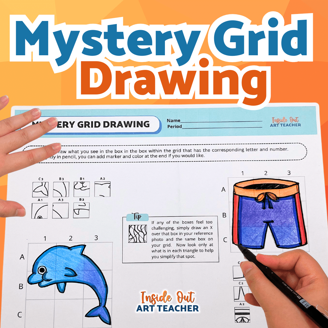 SCHOOL SUB PLAN/WORKSHEET: Mystery Grid Seashell Flipper Shorts Dolphin ...