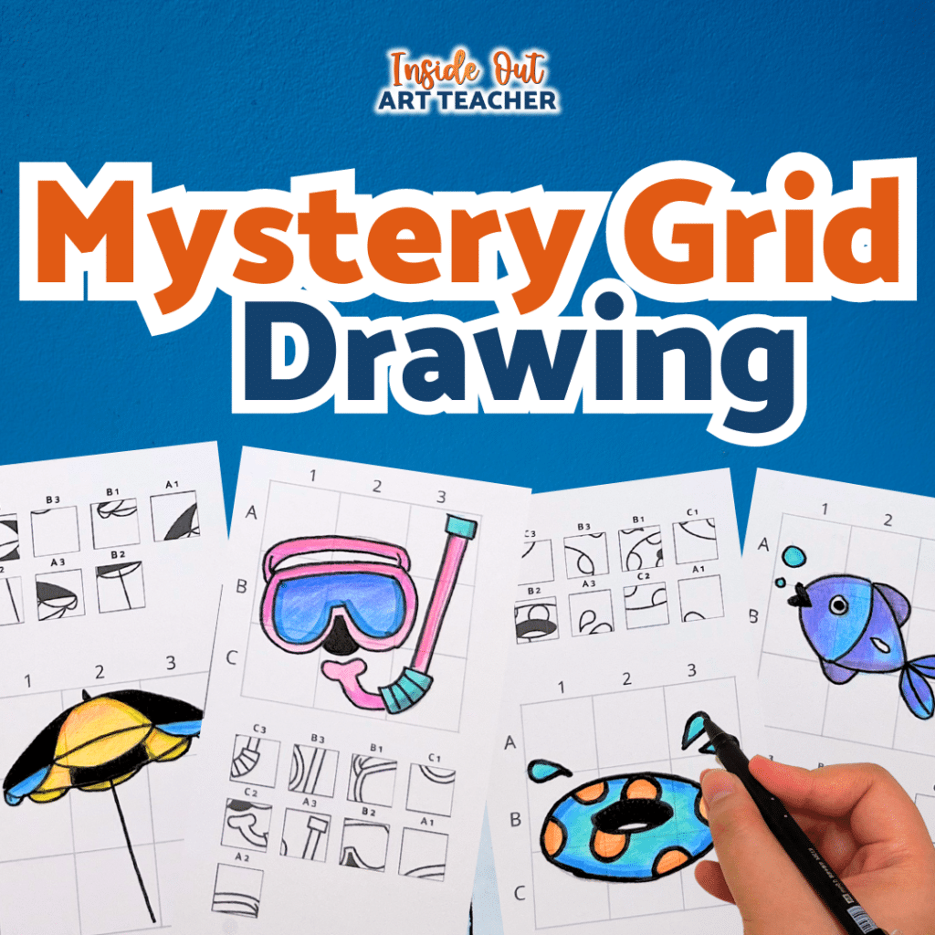 Summer Sub Plan Worksheet: Mystery Snorkel Umbrella Art