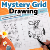 Mystery Grid Drawing One-Day Sub Plan: Dolphin Anchor Drawing