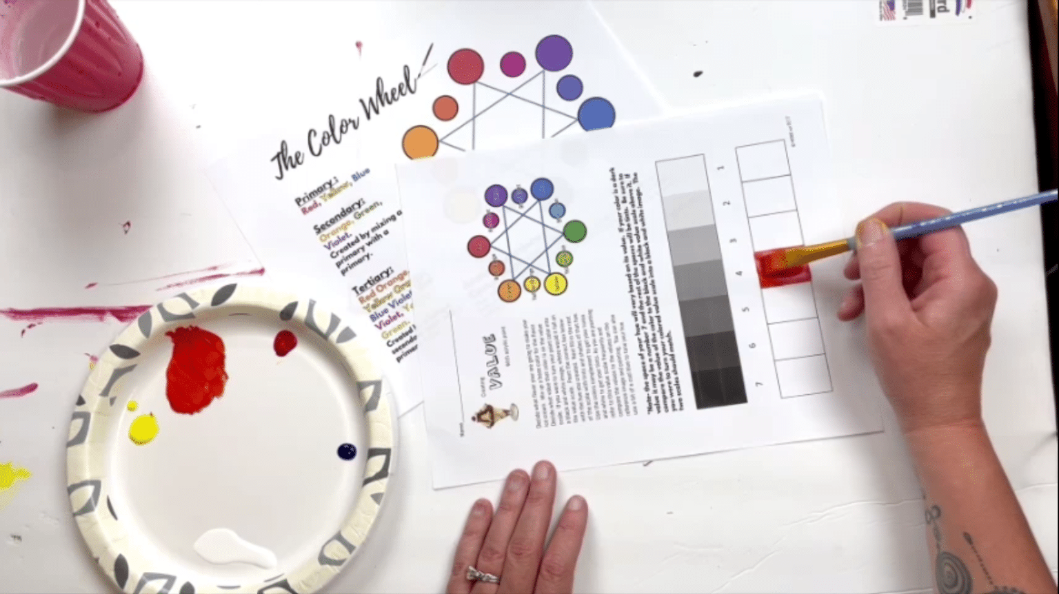 Acrylic Painting Easy Art Lesson: 4 Steps to Amazing Tints and Shades ...