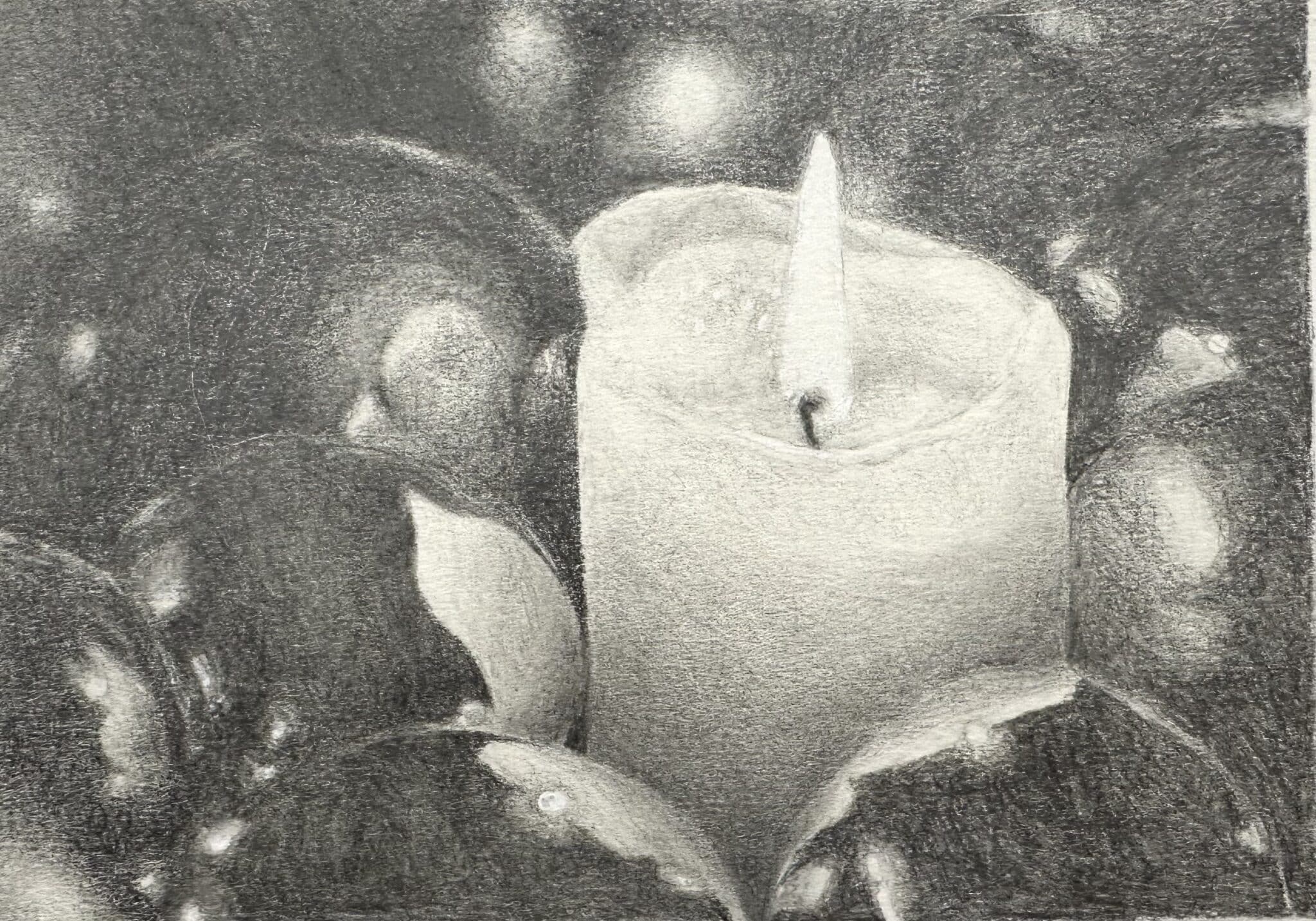 Value Drawing and Shading Candle Art Lesson | Middle & High School