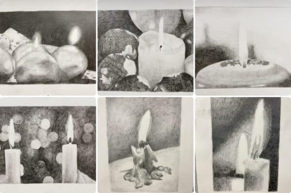 Candle Drawing and Shading Lesson | Teaching Value in Art