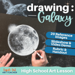 Easy Drawing on Black paper with White Pencil: Galaxy | Inside Out Art ...