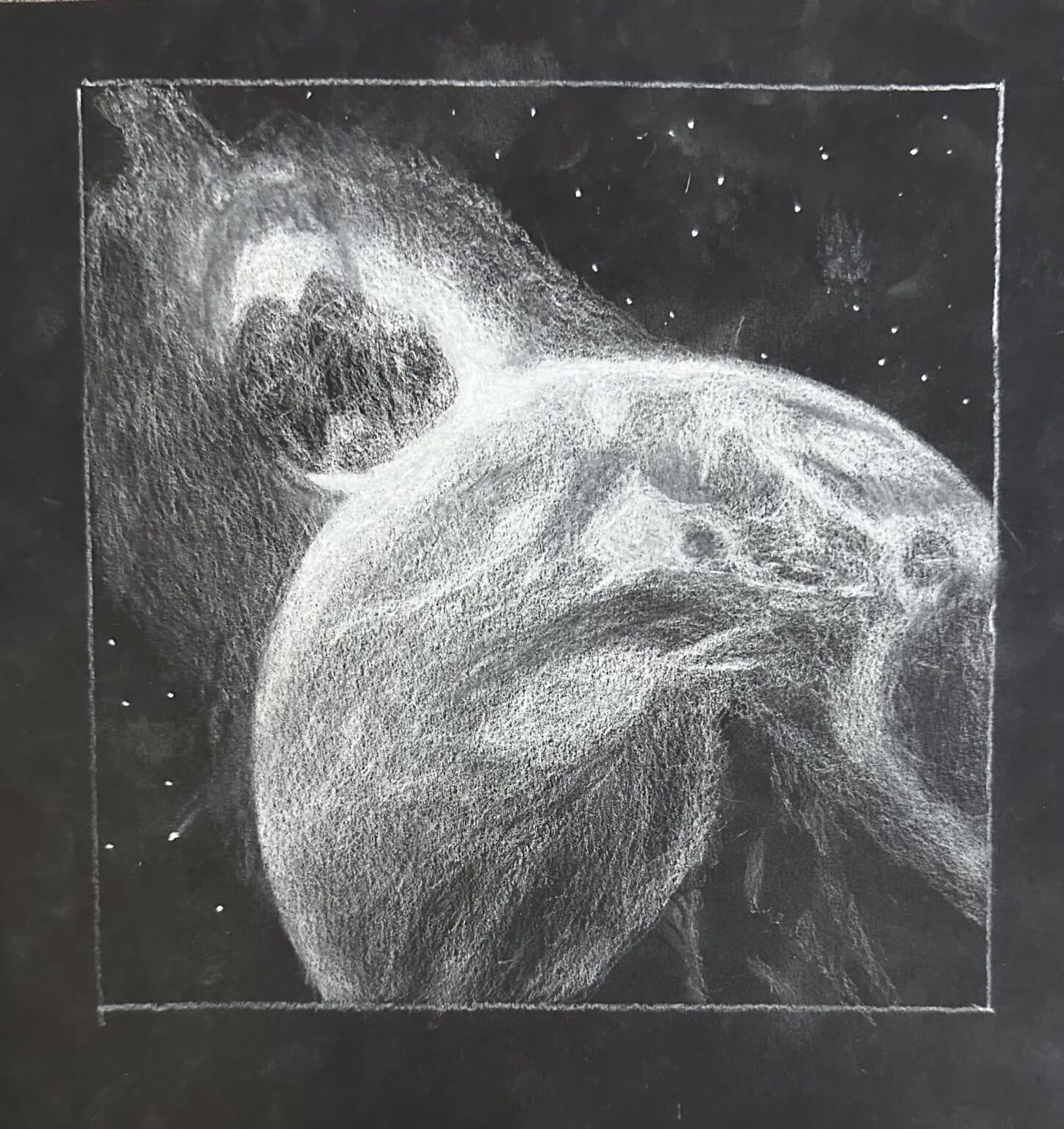 Easy Drawing on Black paper with White Pencil: Galaxy | Inside Out Art ...