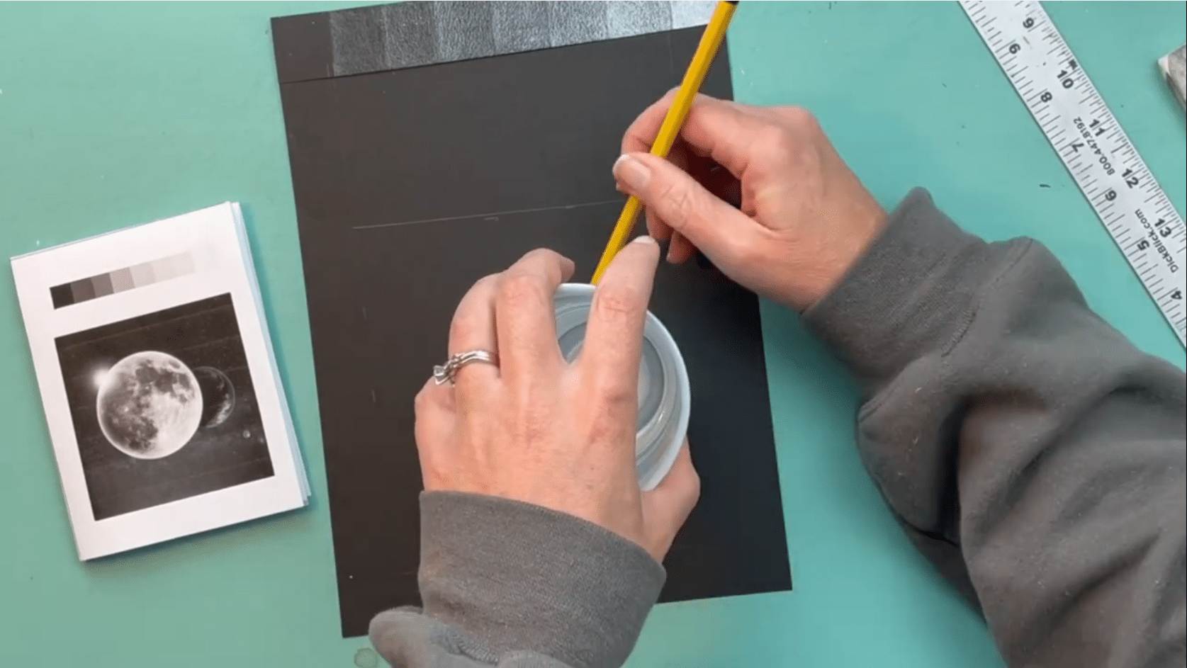 Easy Drawing on Black paper with White Pencil: Galaxy | Inside Out Art ...