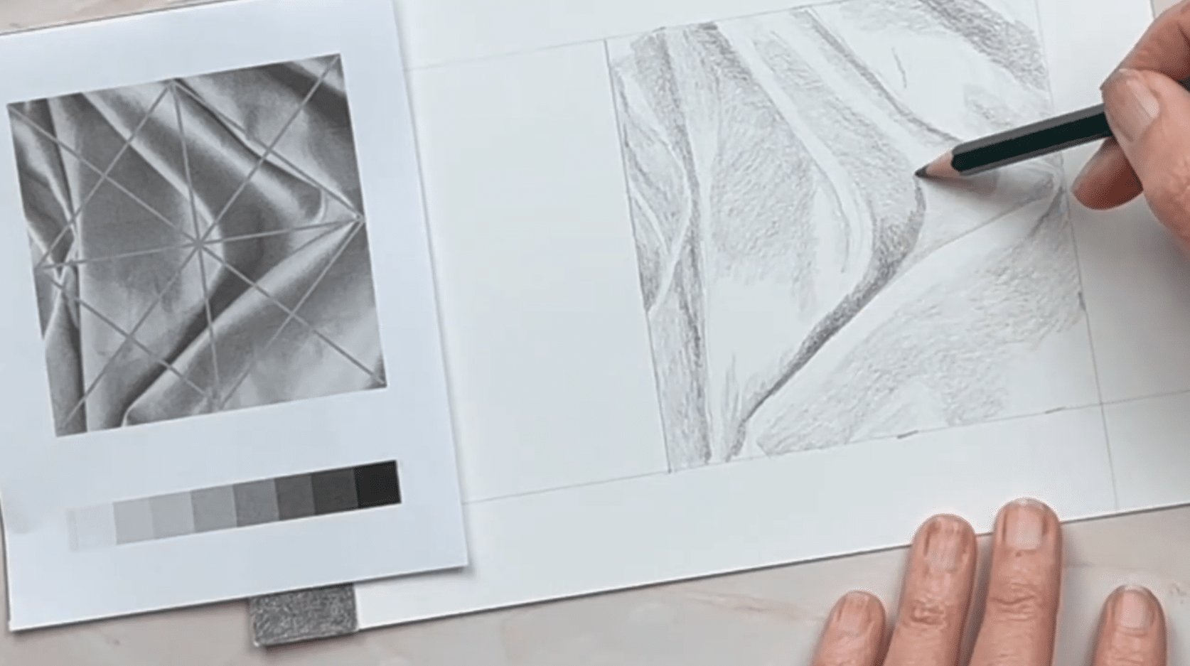 How to: Drawing Draperies or Fabric Folds with Pencil Shading in 7 Easy ...