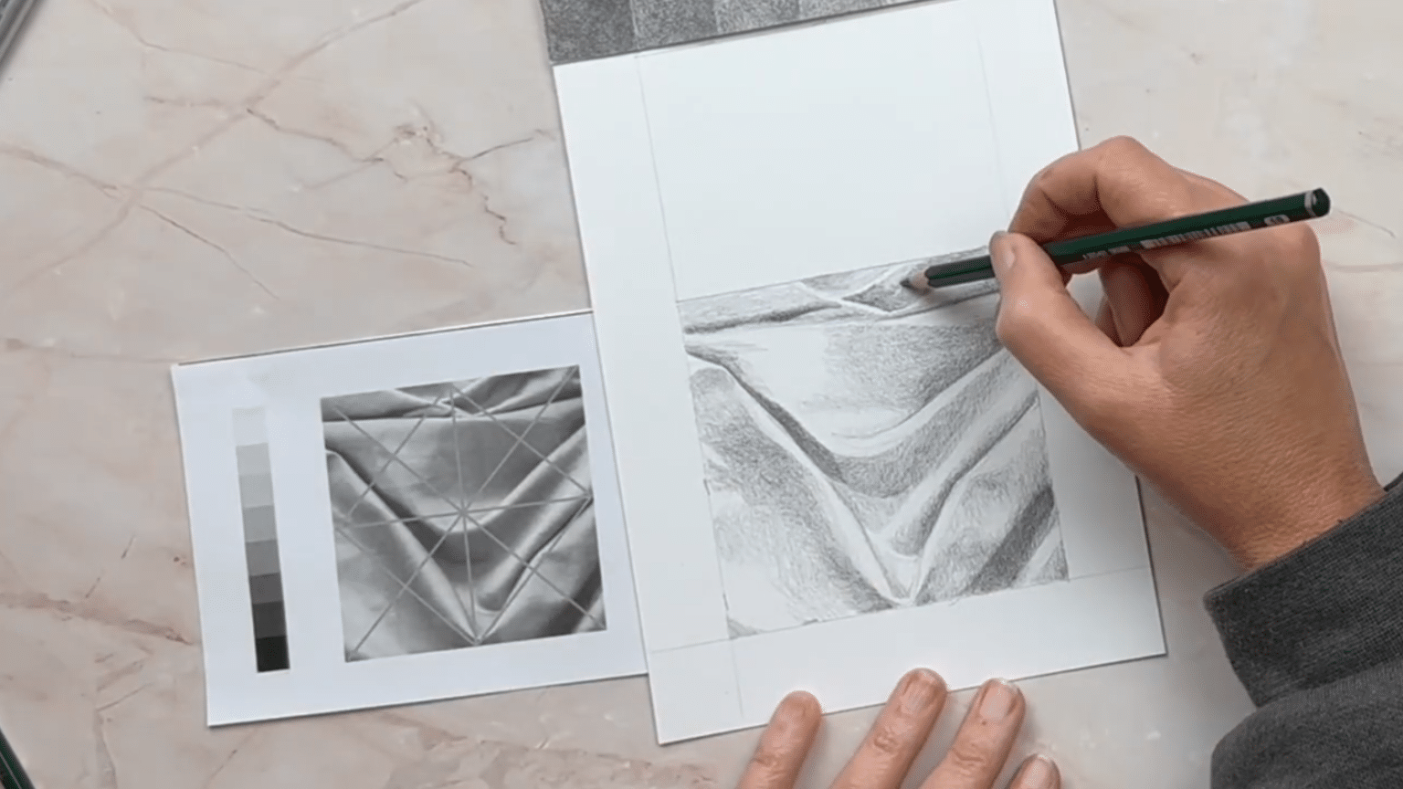 How to: Drawing Draperies or Fabric Folds with Pencil Shading in 7 Easy ...