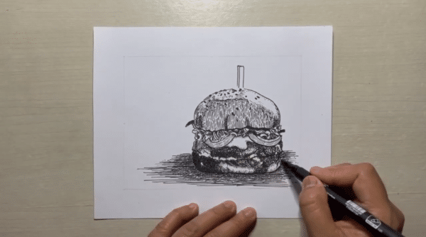 Pen and Ink Drawing Art Lesson for High School
