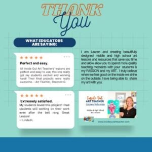 Negative Space Drawing and Color Theory Worksheets | Inside Out Art Teacher