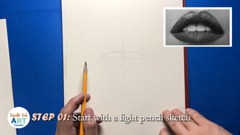 How to Draw Lips Using Charcoal for Students and Art Teachers | Easy ...