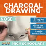 How to Draw a Nose Using Charcoal for Students and Art Teachers
