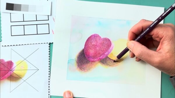 Fun Valentine's Day Art Project: Watercolor and Colored Pencil Candy ...