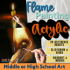 Acrylic Painting Flames on Black Paper Art Project for Middle or High ...