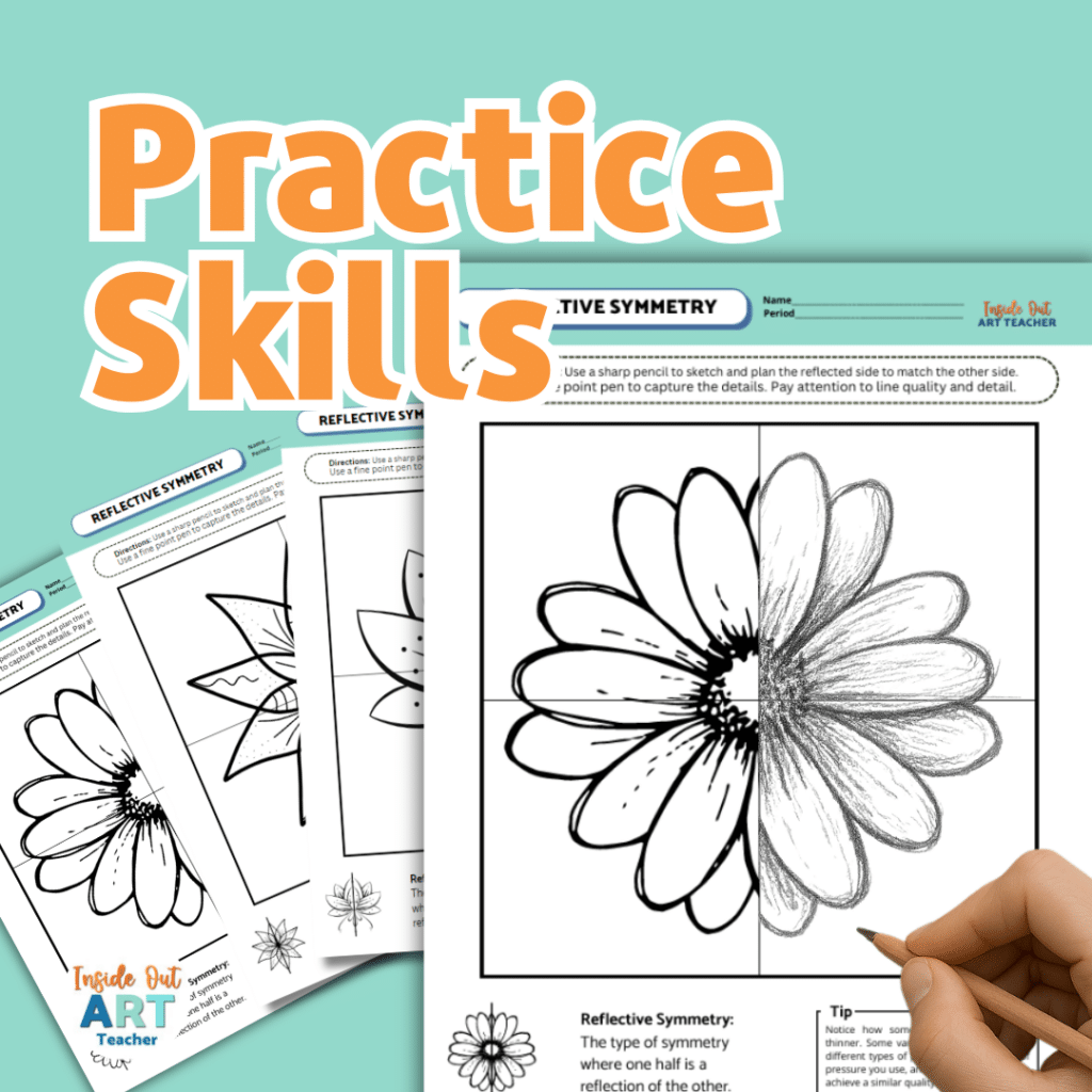 Easy Reflective Symmetry Substitute Art Lesson Plans | Inside Out Art ...