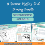 Summer Mystery Grid Drawing Bundle: One-Day Art Activity Sub Plan ...