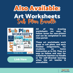 Mystery Grid Drawing Worksheet Bundle: One-Day Art Sub Plans | Inside ...