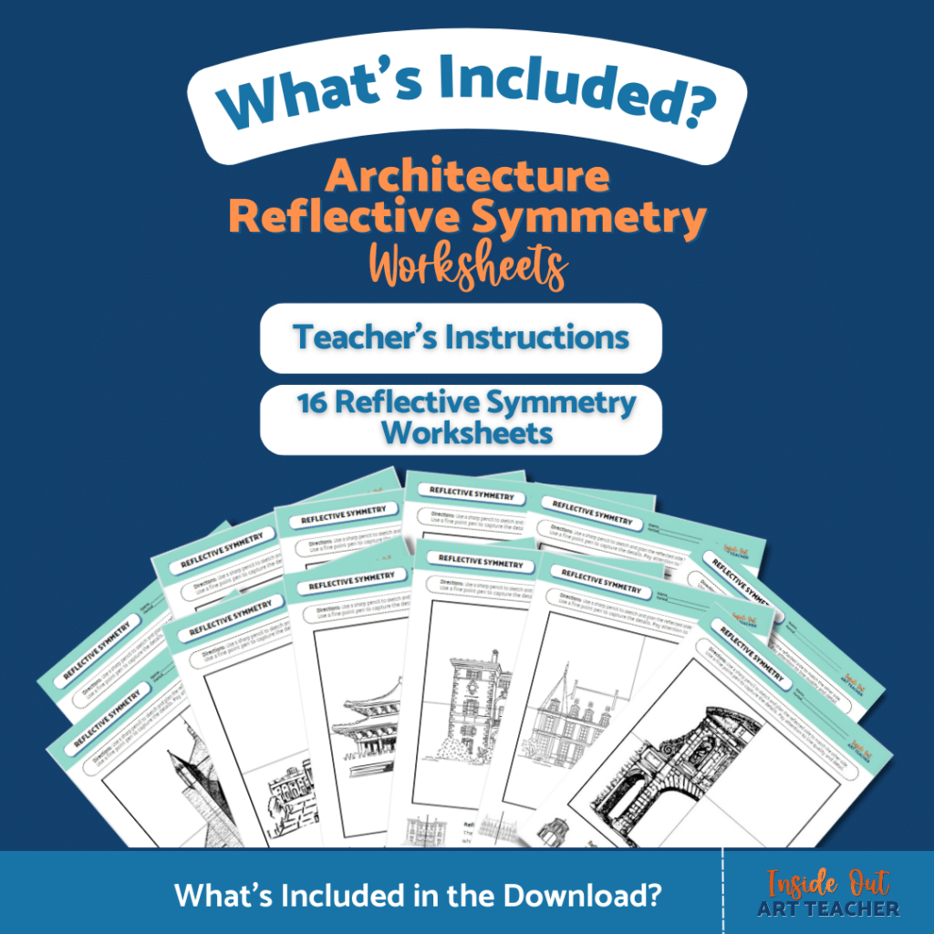 Architecture Reflective Symmetry Art Sub Plan One Day Activity ...