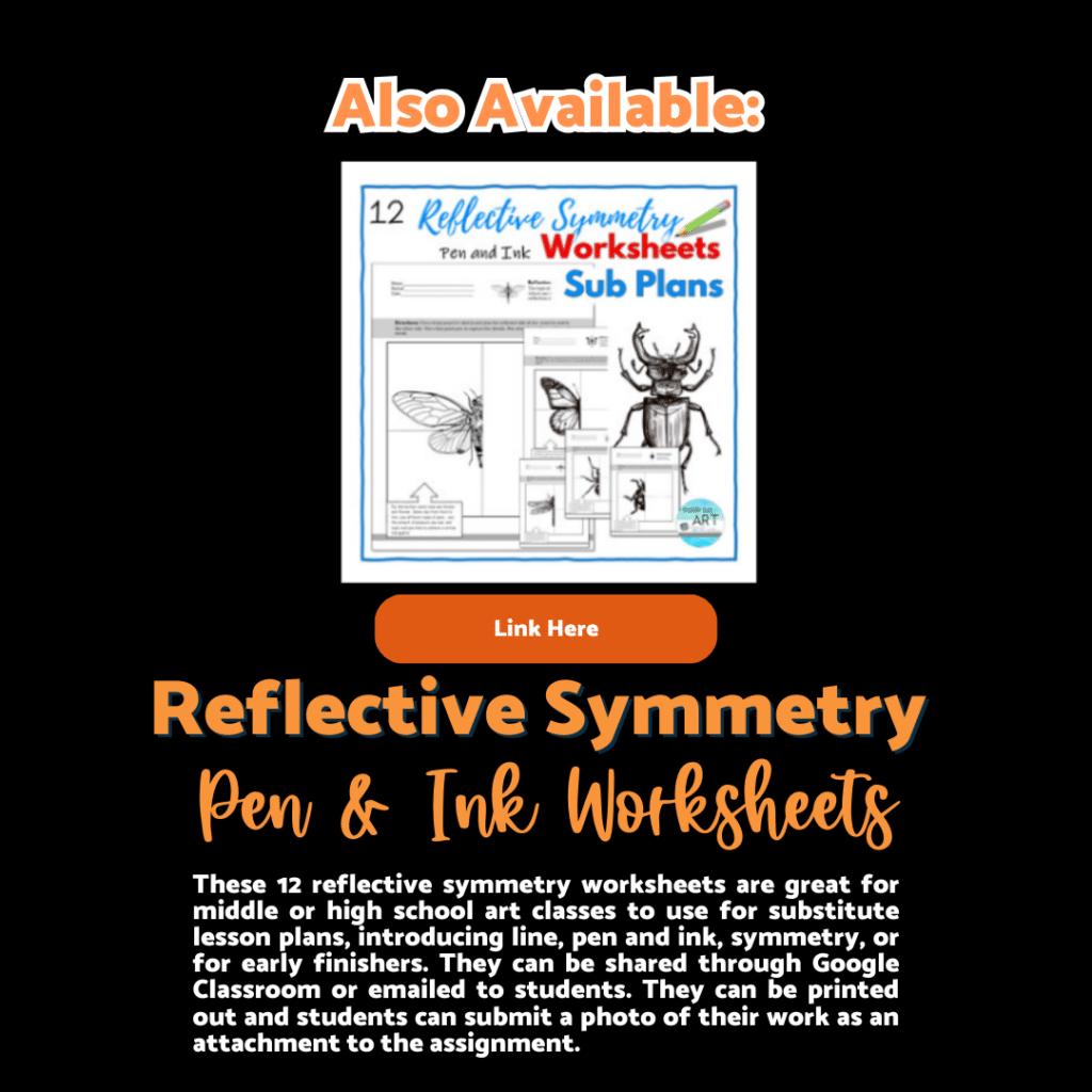 Halloween Themed Reflective Symmetry Art One Day Emergency Sub Plan ...