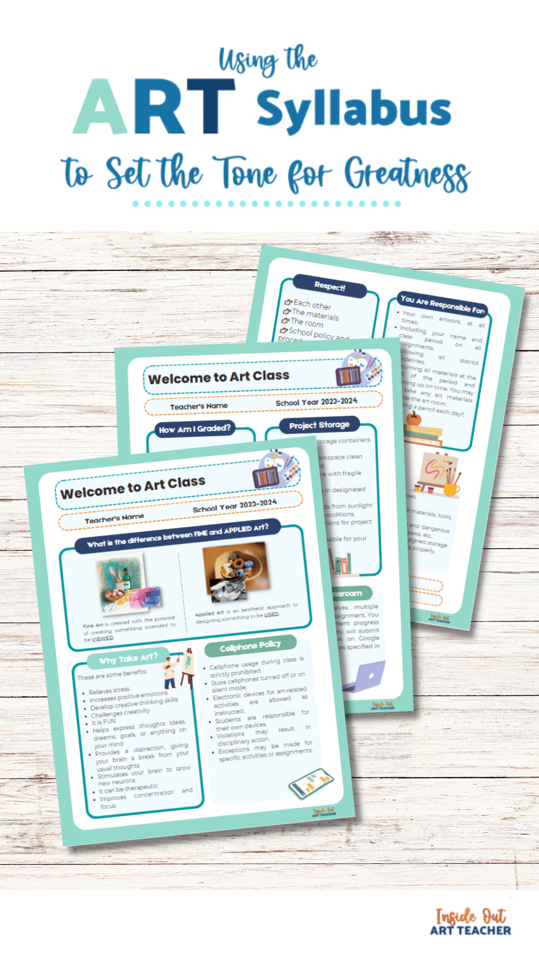 Middle or High School Art Class Syllabus Ideas and Templates