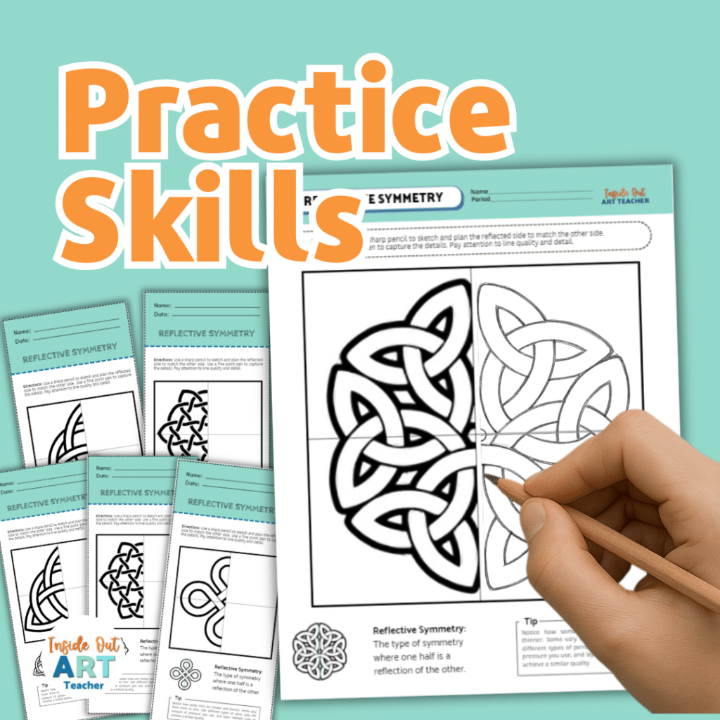 St. Patrick's Day Art Lesson: Reflective Symmetry Celtic Drawing ...
