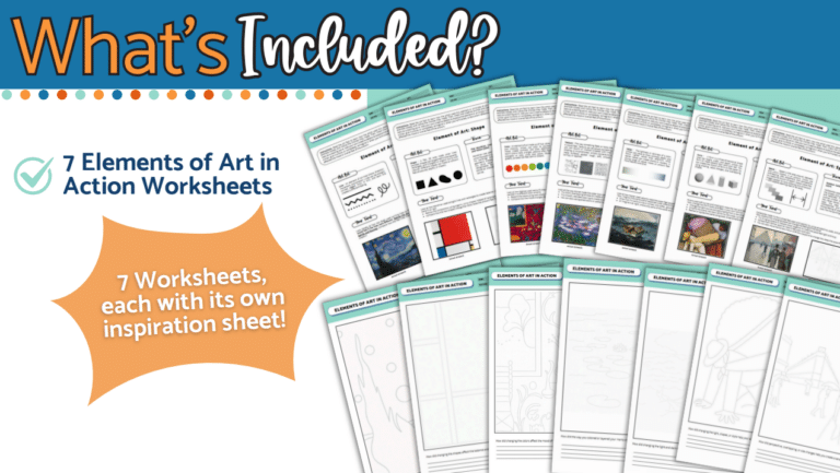 Elements and Principles Worksheets BUNDLE | Awesome Art Lessons for ...
